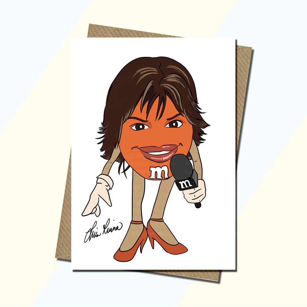Lisa Rinna Card M&M Real Housewives of Beverly Hills Fun - Etsy