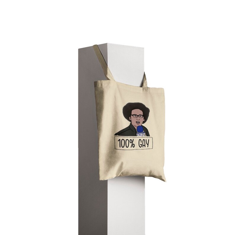 The 100% Gay Tote Bag Jacob Ben Israel Glee LGBTQ Love - Etsy