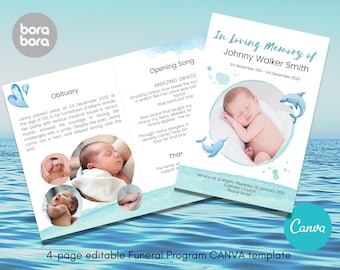 Baby Boy Obituary Template - Etsy
