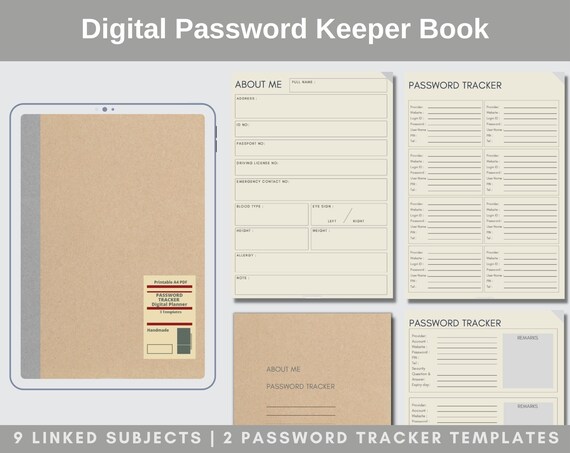 Paper Paper & Party Supplies Calendars & Planners Password Journal ...