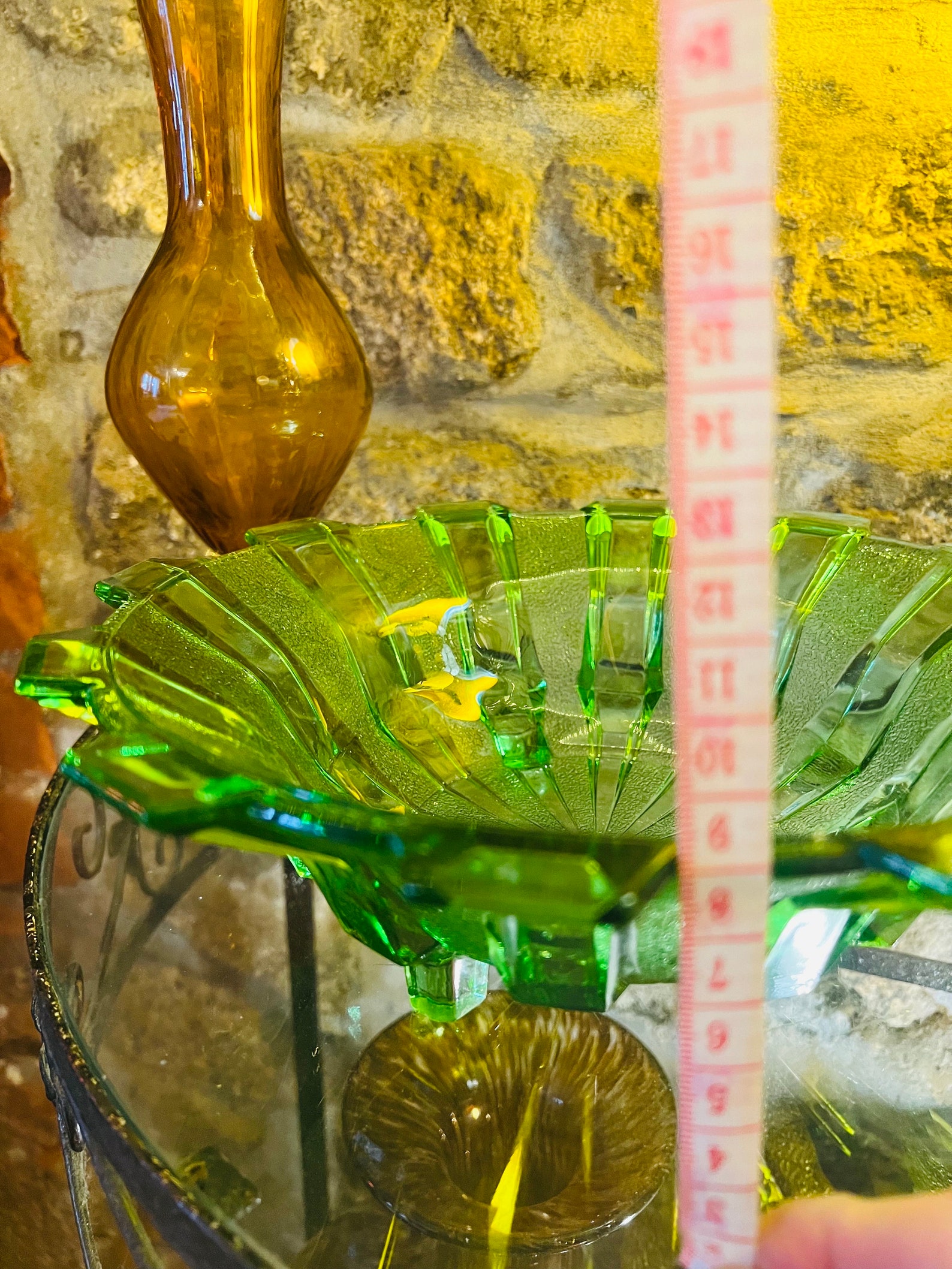 Art Deco Uranium Glass Serving Bowls, Rudolf Schröter, Josef Inwald ...