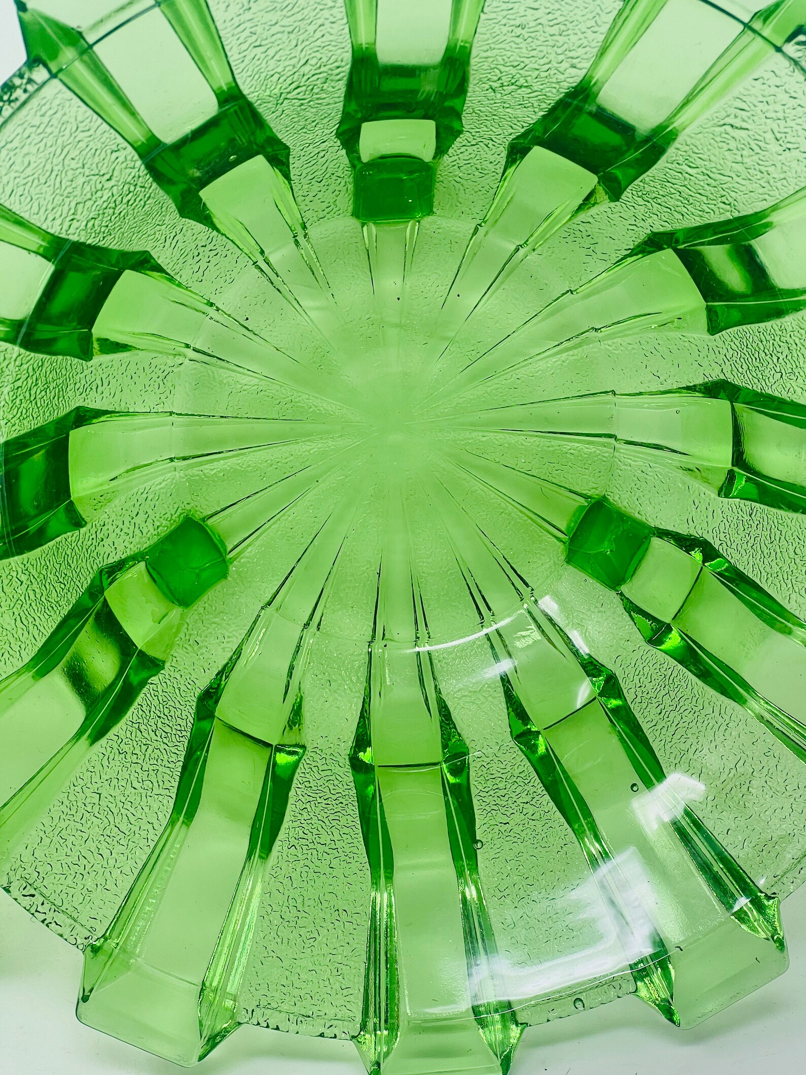 Art Deco Uranium Glass Serving Bowls, Rudolf Schröter, Josef Inwald ...