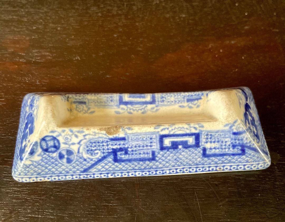 Rare Antique Blue and White Knife Rest Retro Table Decor - Etsy