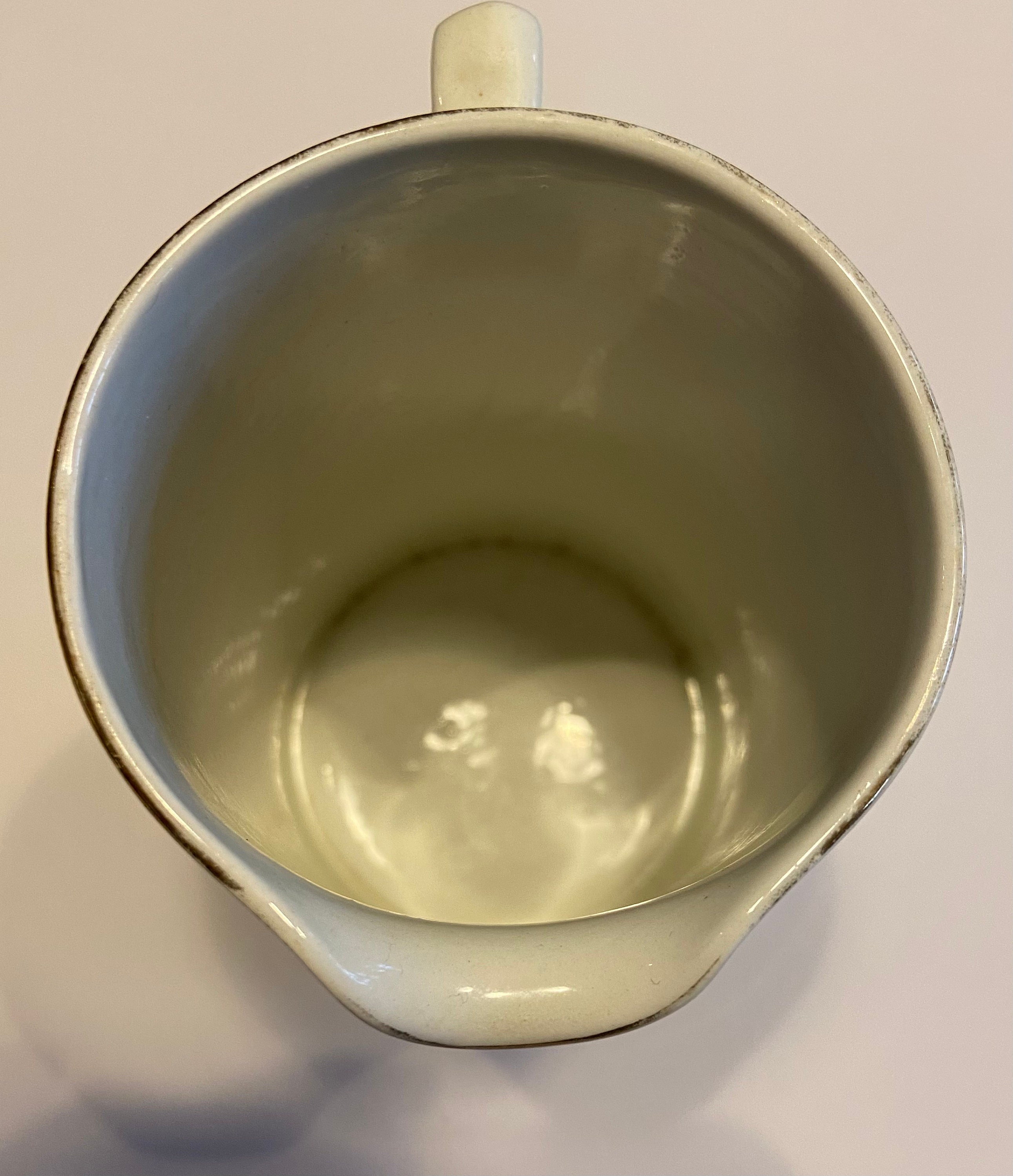 Vintage Jug by Tams Ware Circa 1930s White With Blue and Gilt Pattern ...