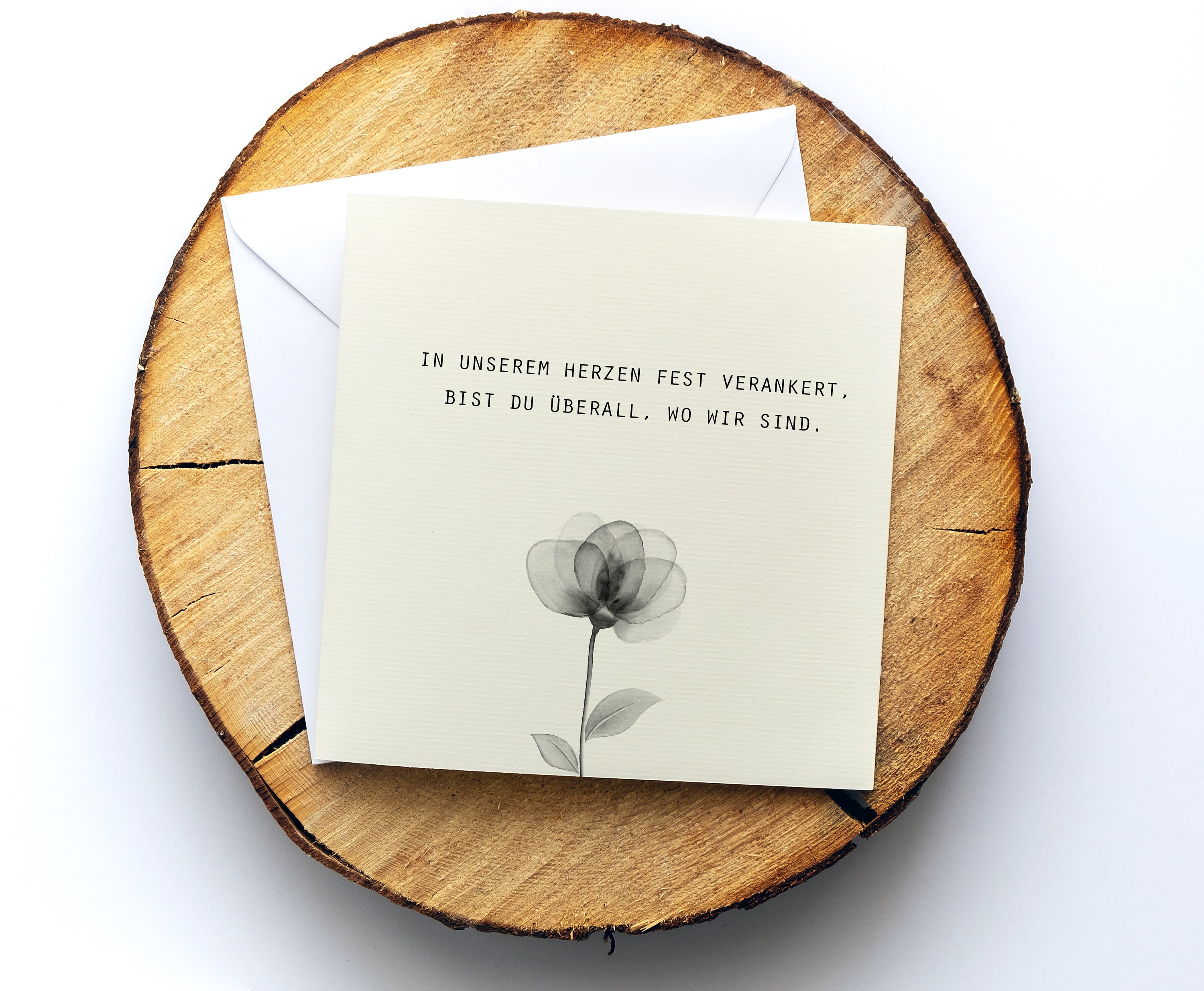 Mourning Card Condolence Card in Our Heart Motif - Etsy UK