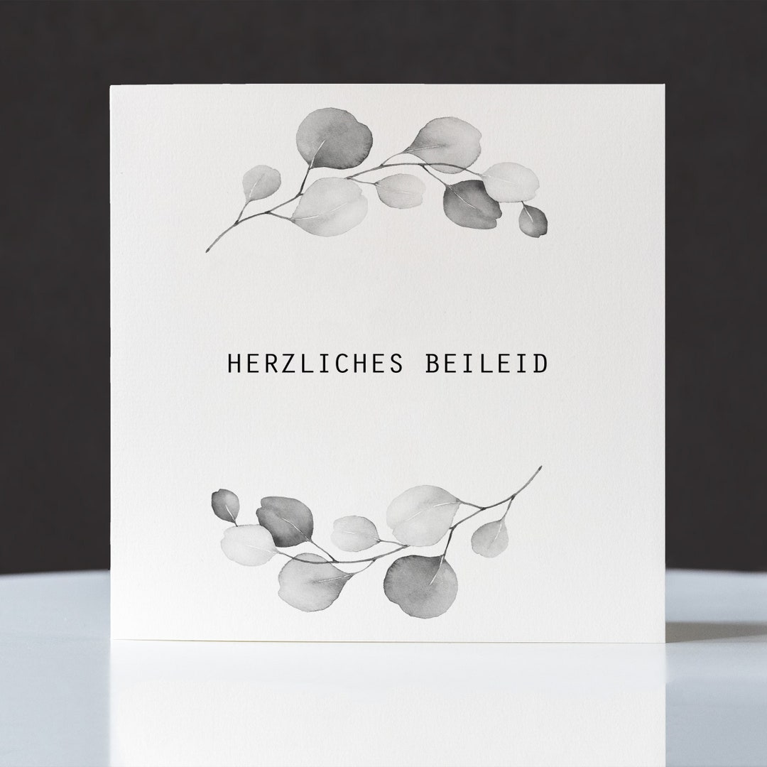 Trauerkarte,Beileidskarte "Herzliches Beileid",Motiv "Blumenkranz ...