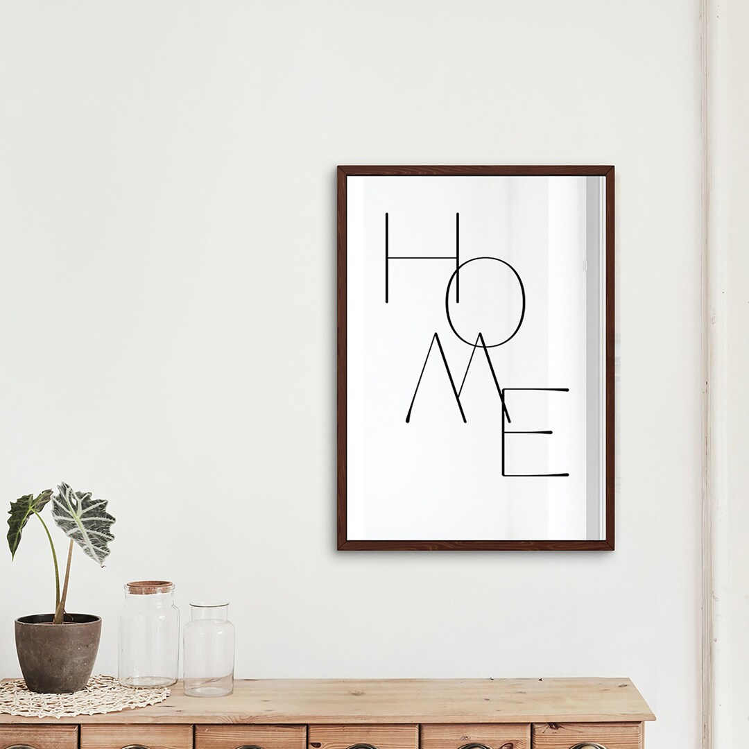 Home 2 Poster / Art Print With Solid Wood Frame in Real Glass | Wall ...