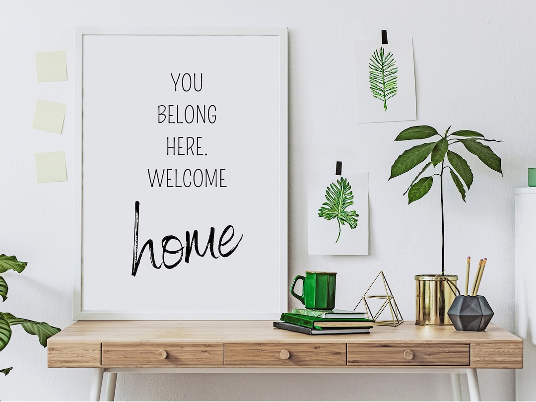 Welcome Home Poster / Art Print With Solid Wood Frame and Real Glass ...