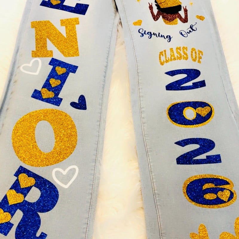 Homecoming Custom Jeans - Etsy