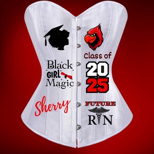 Senior 2025 Corset / Graduation Corset / College Corset/ Corset With ...
