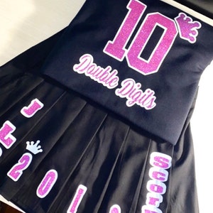 Girls 10th Birthday Outfit: Glitter Pleated Skirt Set - Etsy