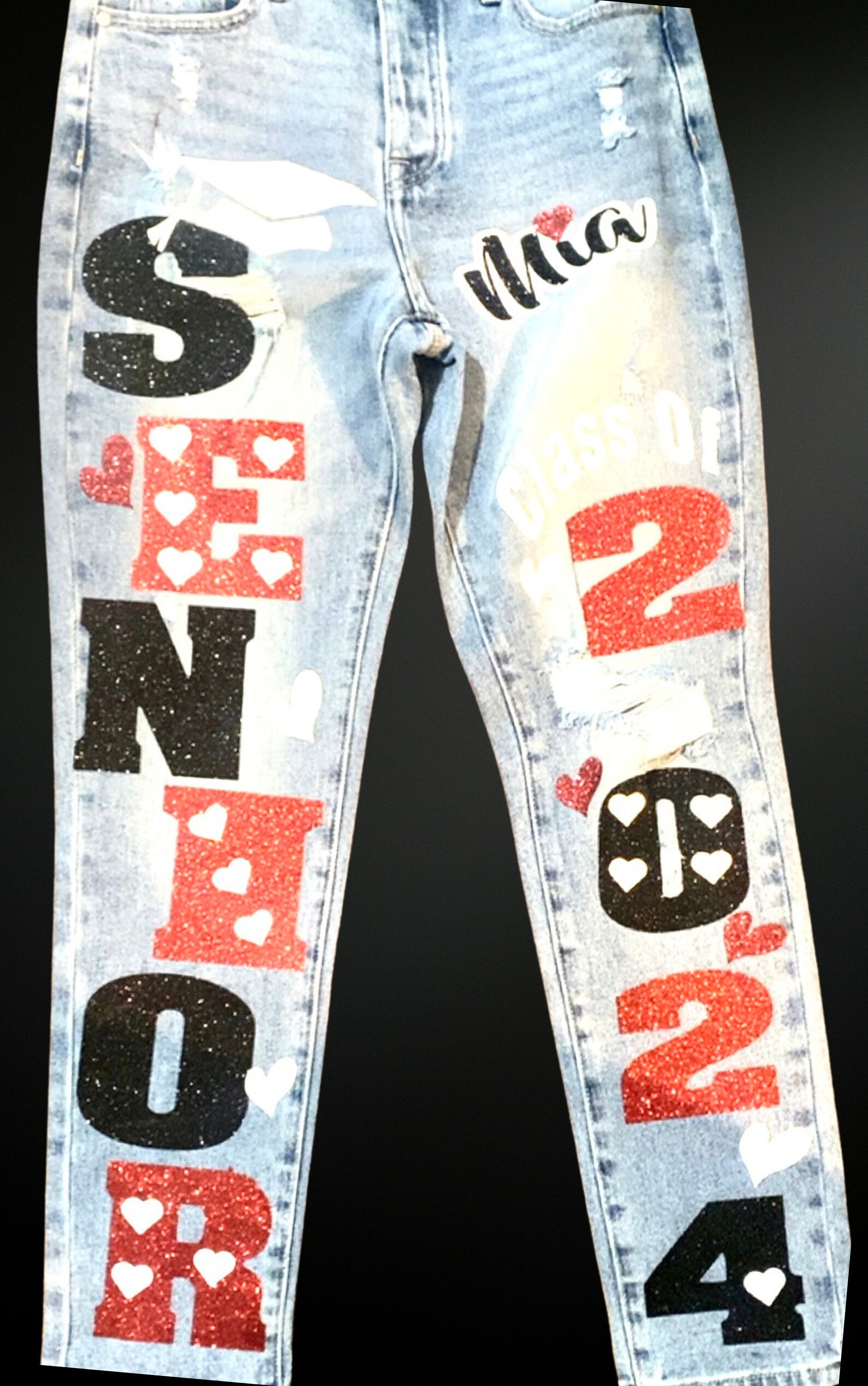 Customized Senior Jeans Senior Jeans Class of 2024 Jeans Homecoming ...