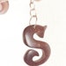 S Shaped Handmade Key Tag coconut Shell Key Chain / Eco Friendly ...