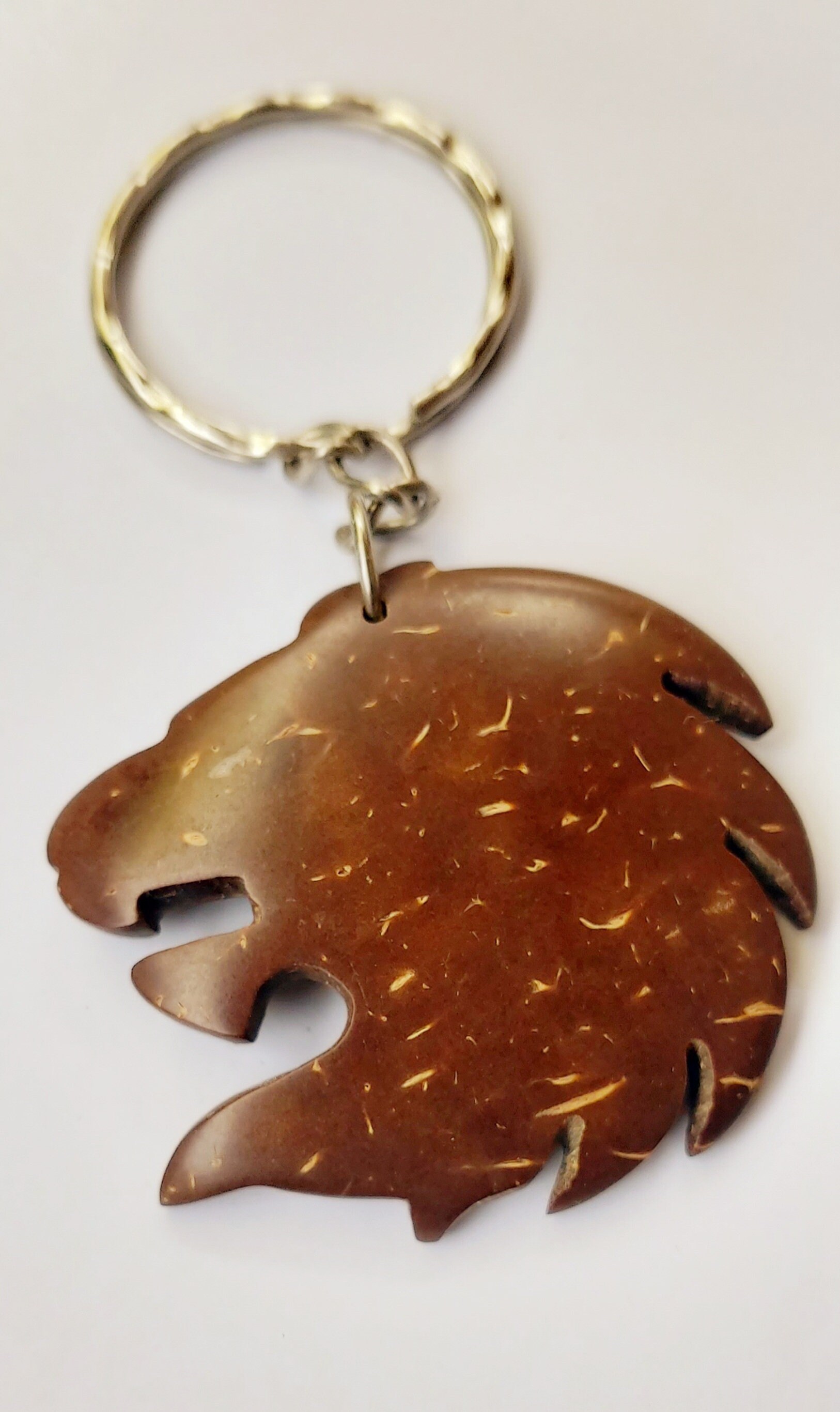 Handmade Coconut Shell Key Tag / Eco Friendly/ Natural Key Ring ...