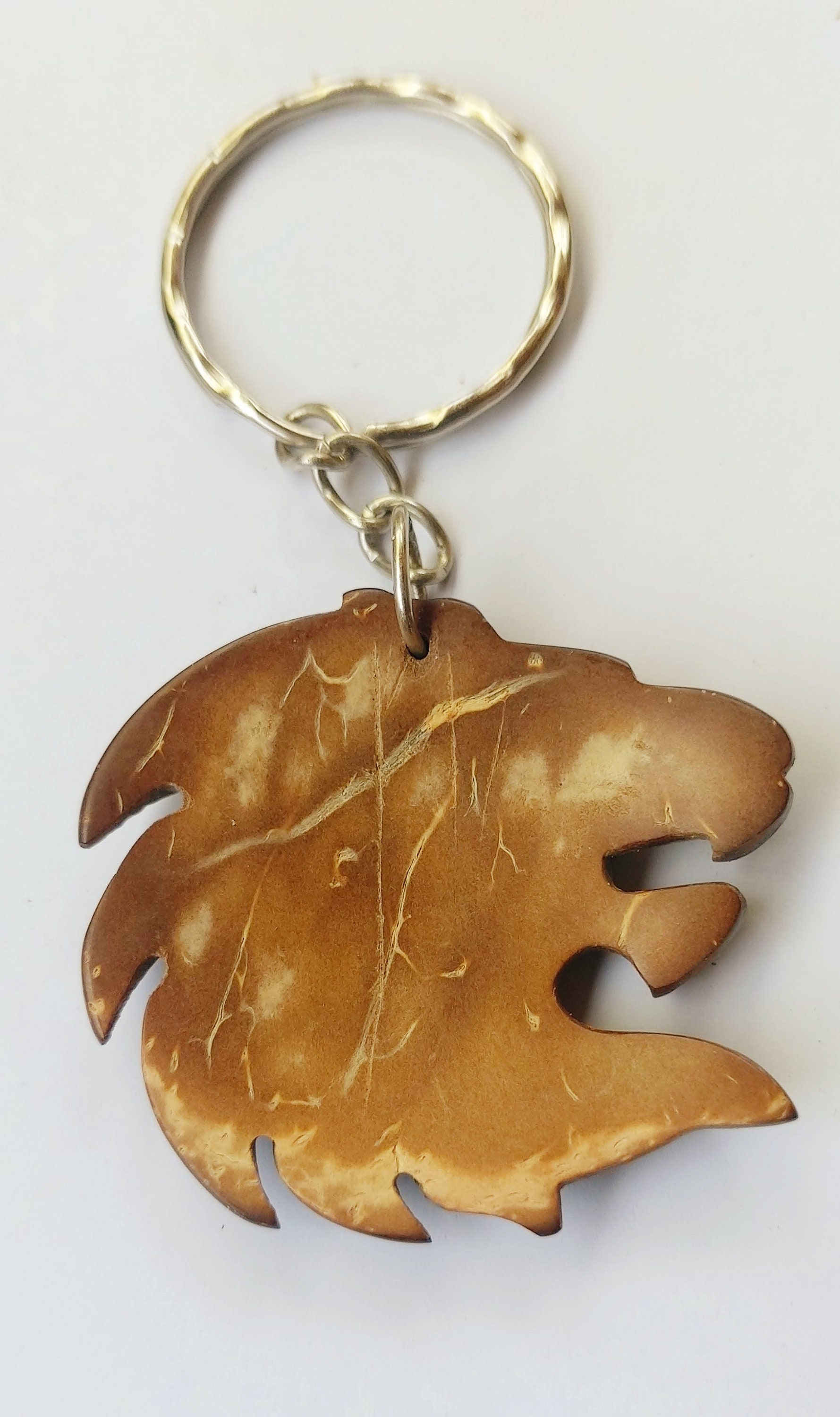 Handmade Coconut Shell Key Tag / Eco Friendly/ Natural Key Ring ...