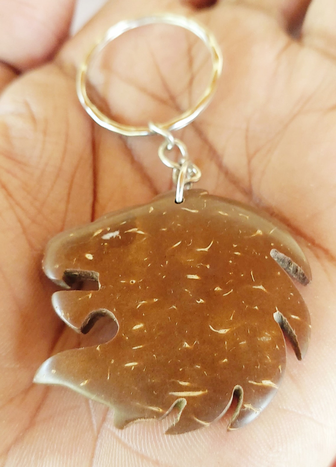 Handmade Coconut Shell Key Tag / Eco Friendly/ Natural Key Ring ...