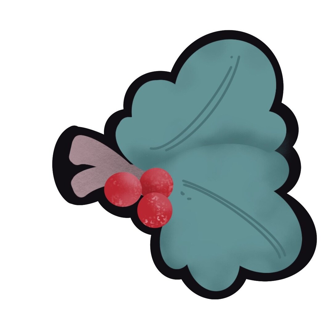 STL File for mistletoe or Holly Leaf Cookie Cutter - Etsy