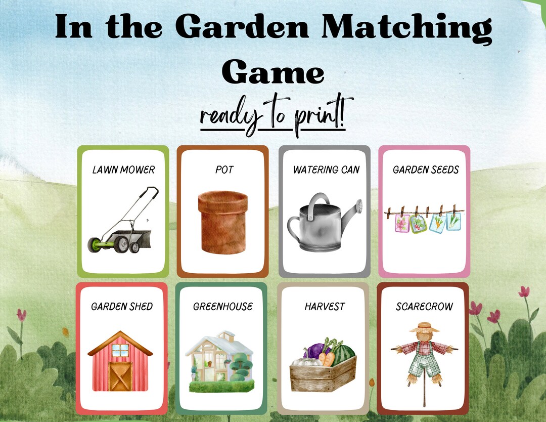 Garden Flashcards for Kids | Montessori Flashcards | Garden Education ...