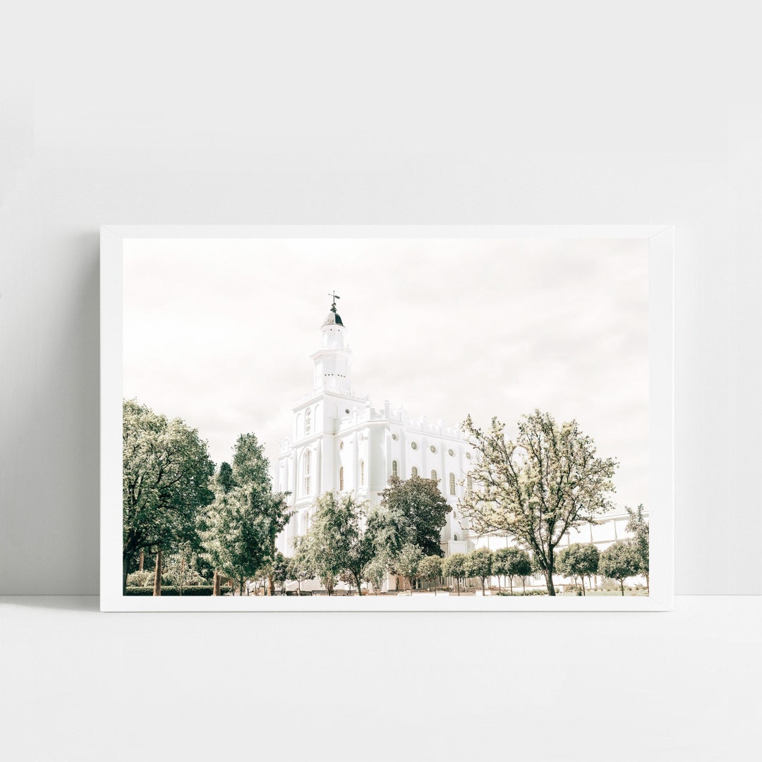 St George Temple, LDS Digital Art, St George Temple Art, Lds Baptism ...