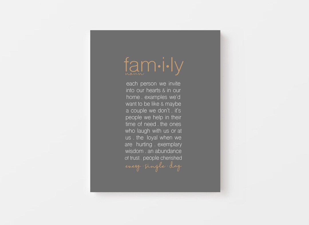 Family Definition Printable, Digital Download, Family Poster, Family ...
