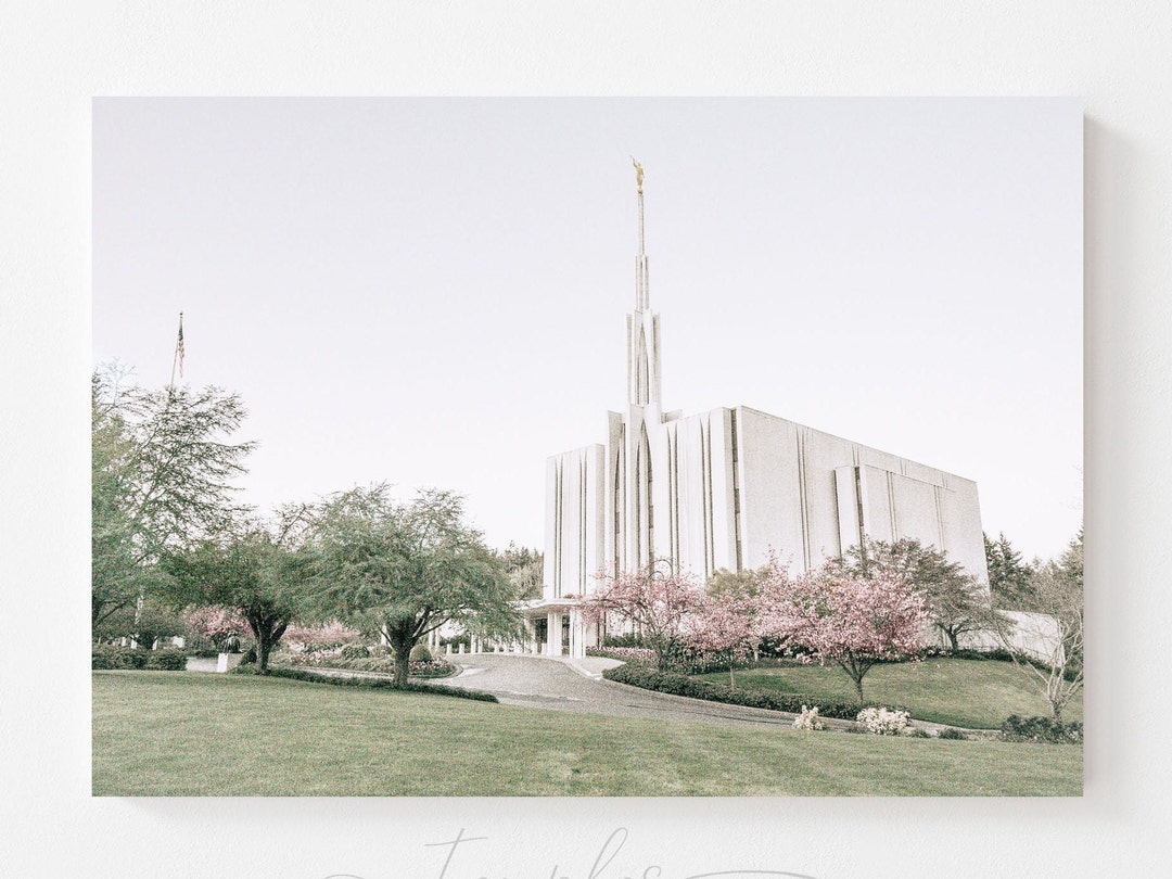 Seattle WA LDS Temple, Digital Print, Modern Artistic Grainy Finish ...