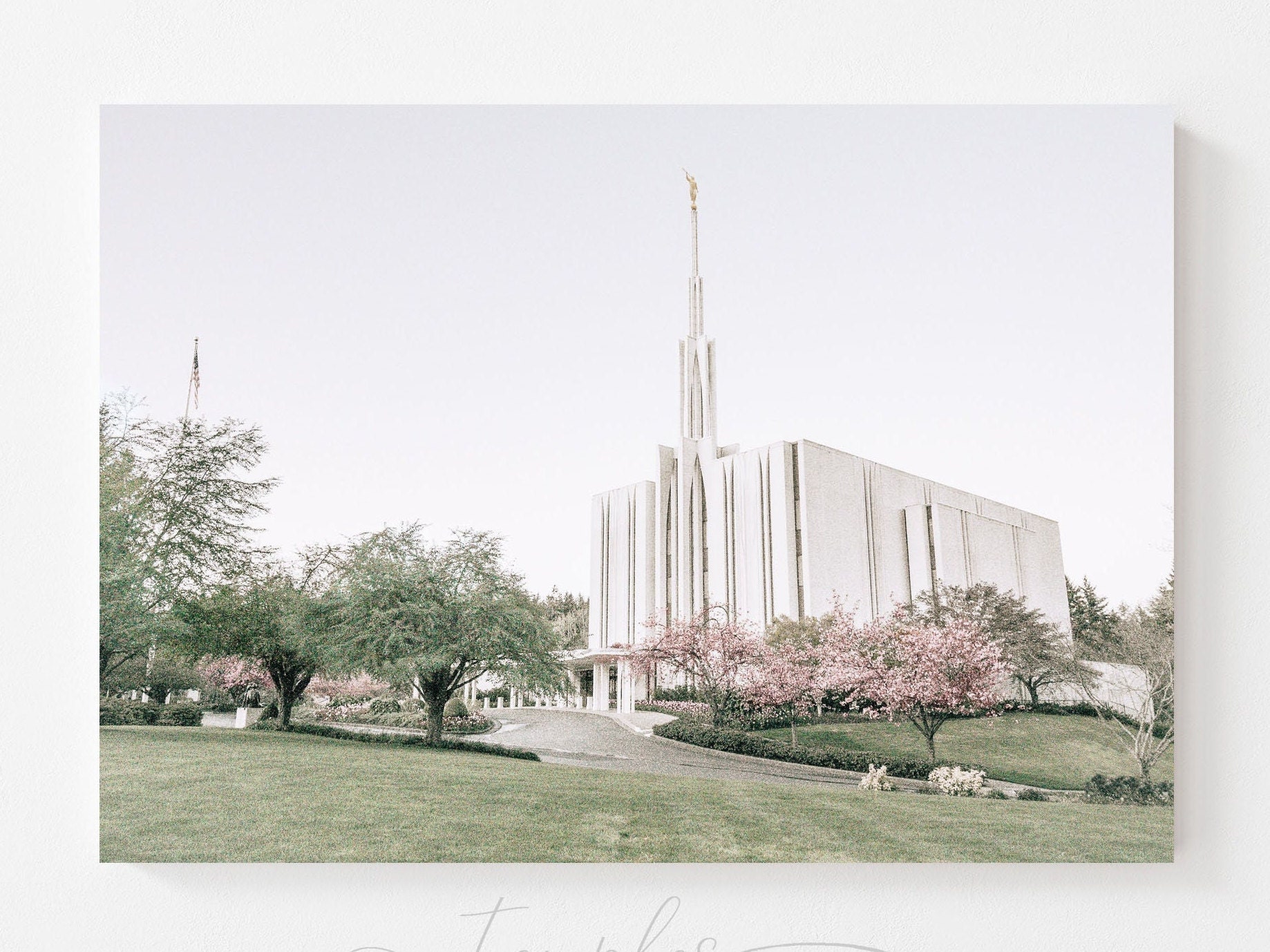 Seattle WA LDS Temple Digital Print, Artistic Finish Temple Art, Lds ...