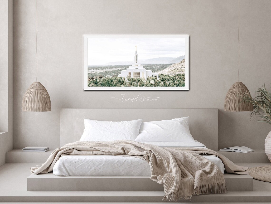 Draper UT LDS Temple Digital Image Landscape Art | Etsy
