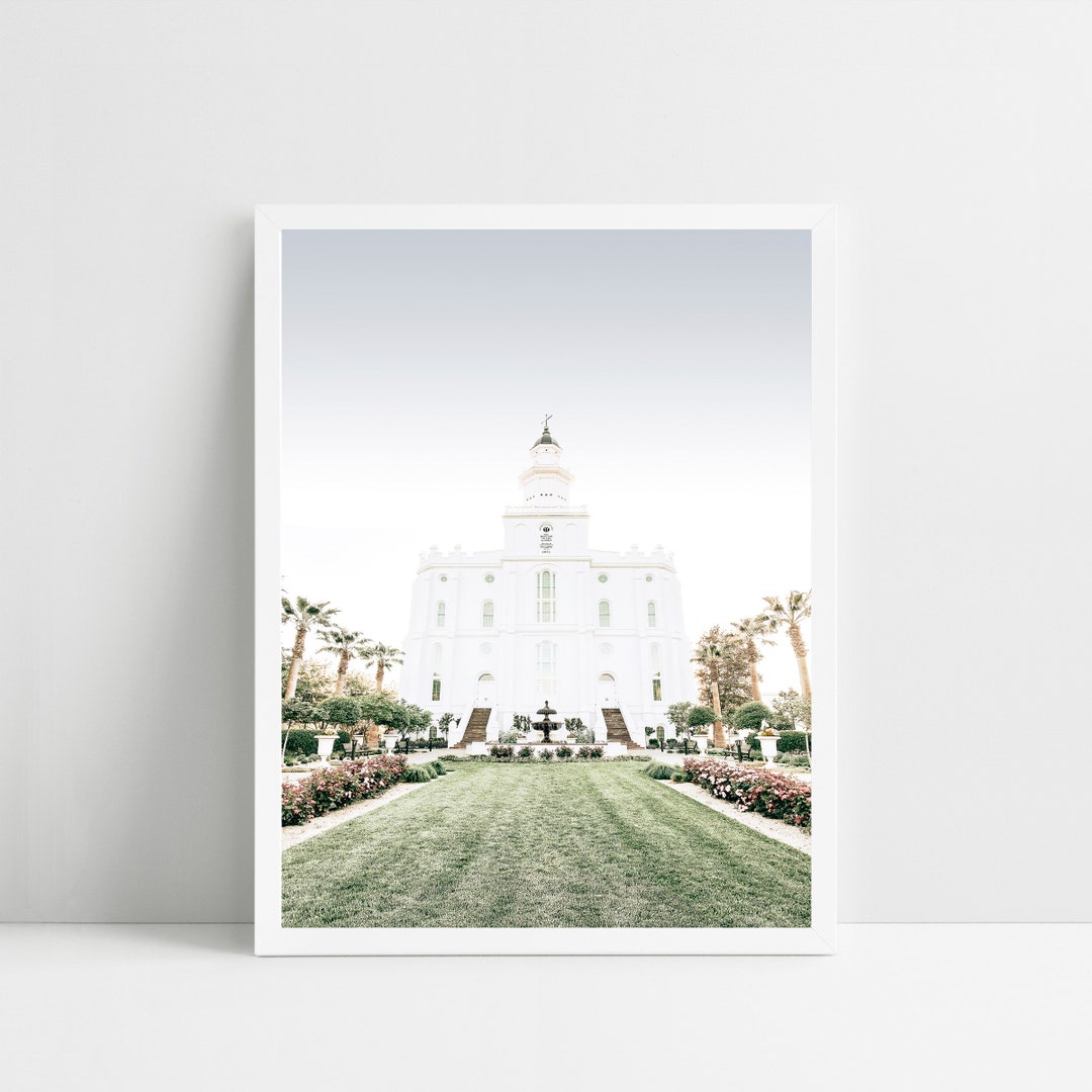St George Temple, LDS Digital Art, St George Temple Art, Lds Baptism ...