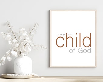 I Am an Child of God Poster - Etsy