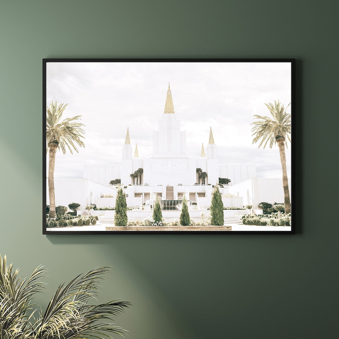 Oakland CA LDS Temple, Digital Image, Artistic Grainy Finish, Lds Print ...
