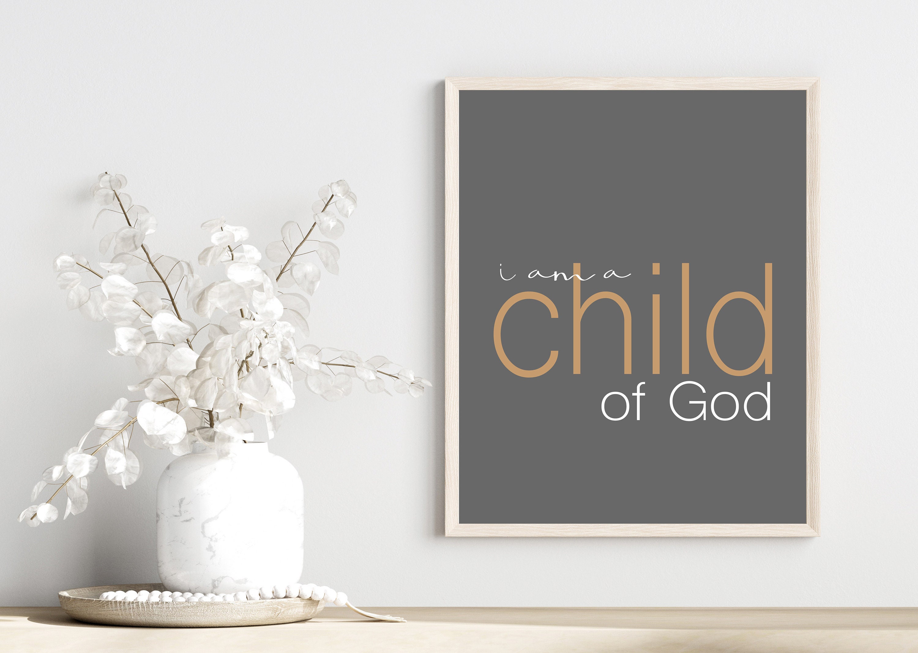 I Am a Child of God, Digital Printable, Child of God Poster, Christian ...