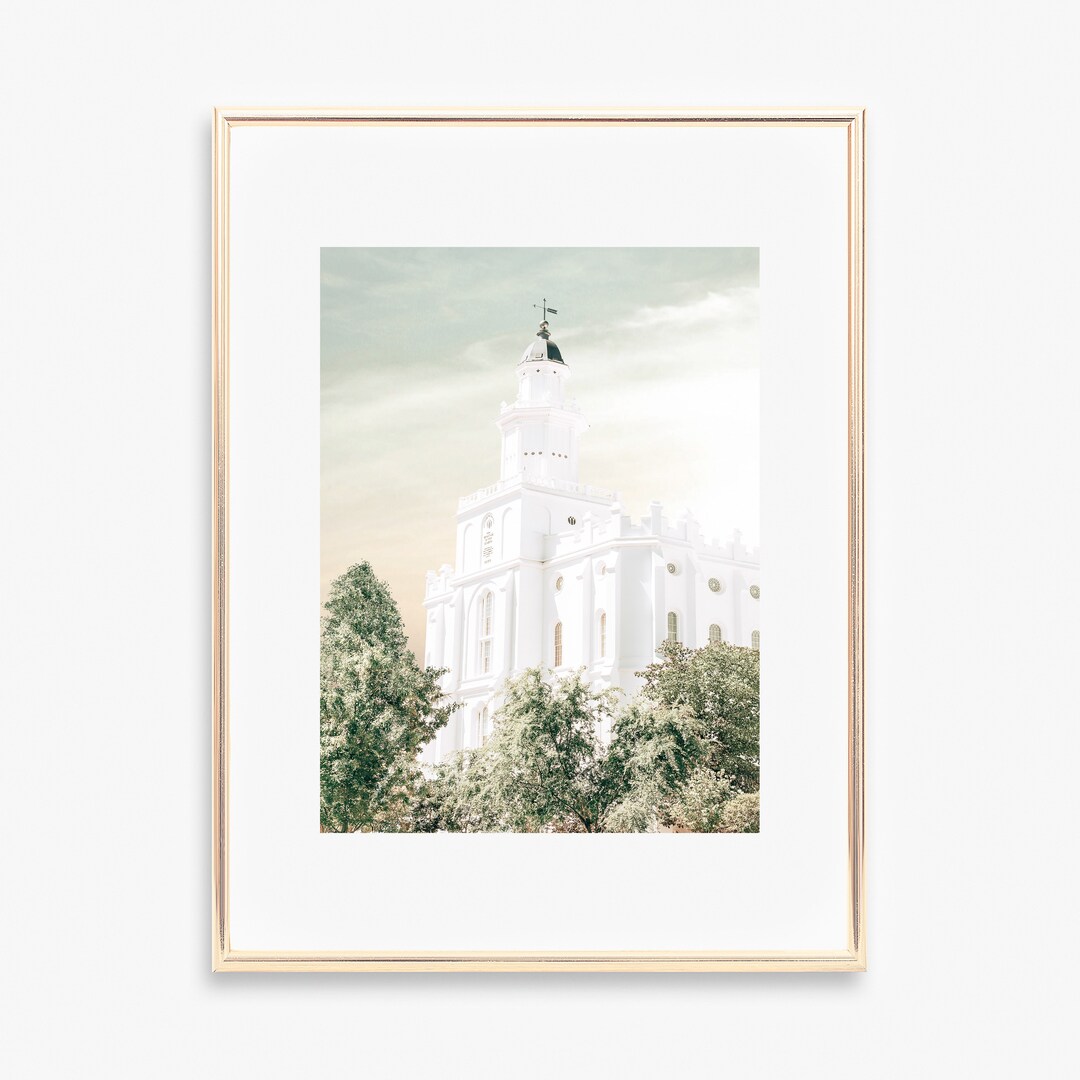 St George Temple, LDS Digital Art, St George Temple Art, Lds Baptism ...