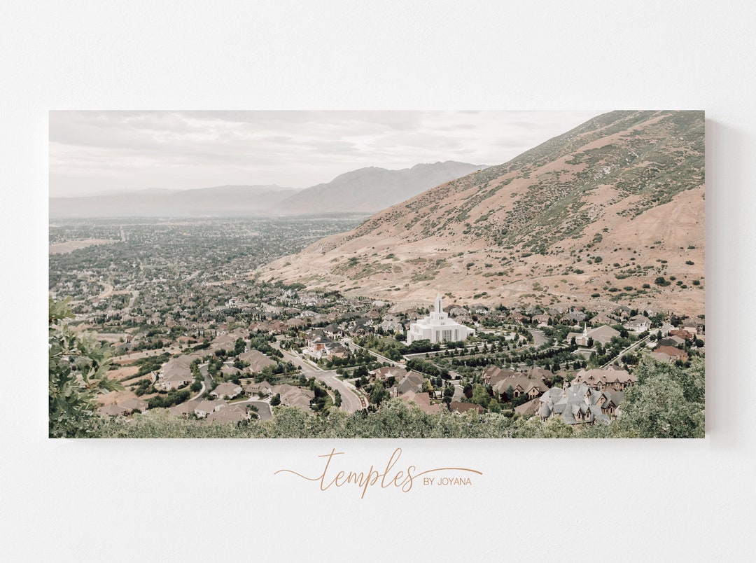 Draper UT LDS Temple Digital Photo Landscape Art Artistic Finish, White ...
