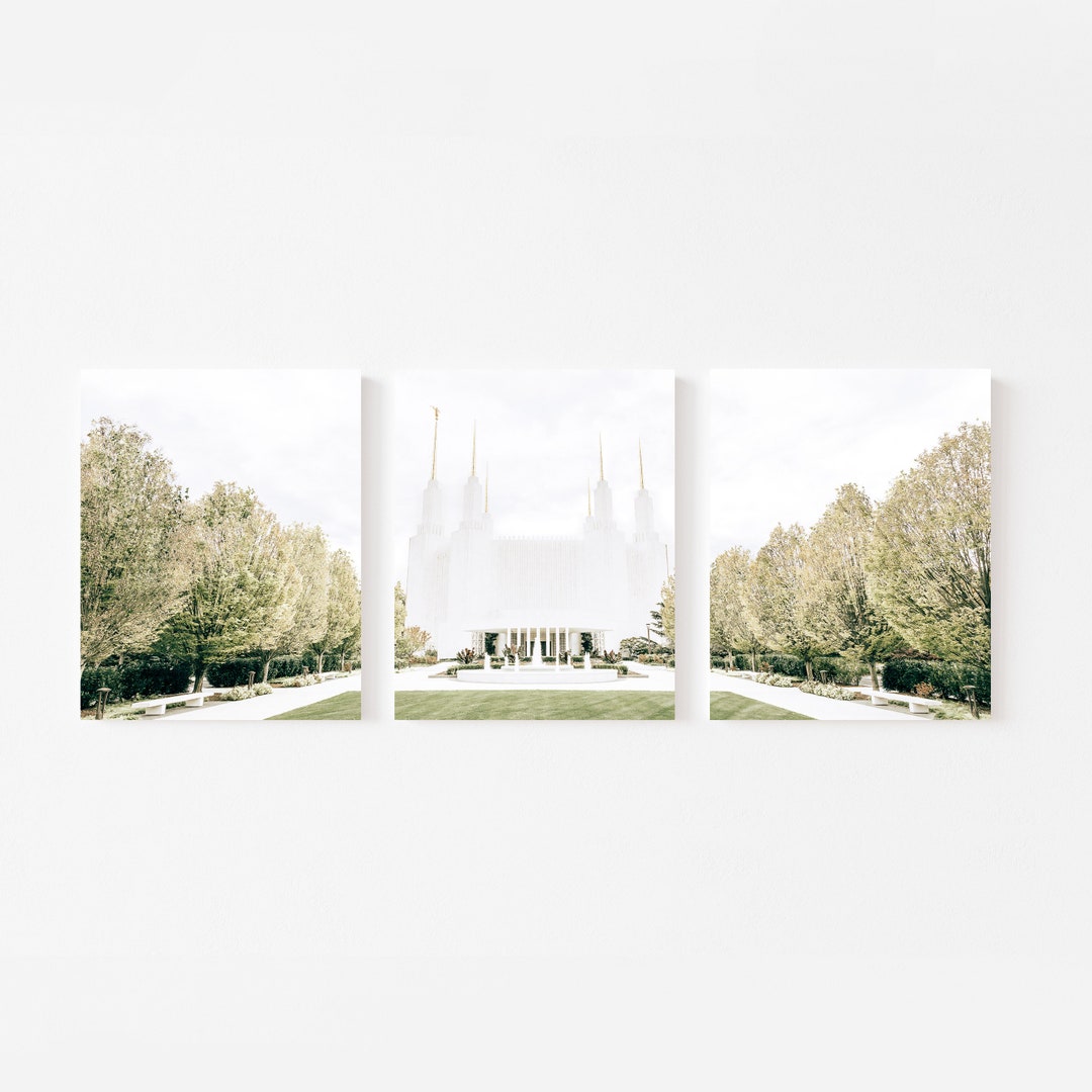 WA DC Temple, Lds Temple Digital Photo, Trio Image, LDS Temple Print, 3 ...