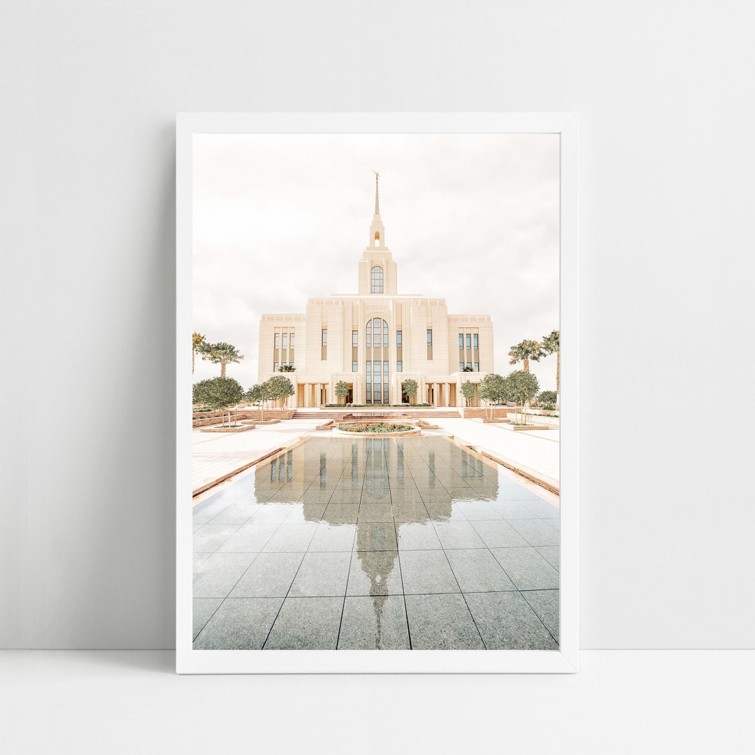 Red Cliffs Temple, Digital Image, Red Cliffs Temple, Utah Temple Art ...