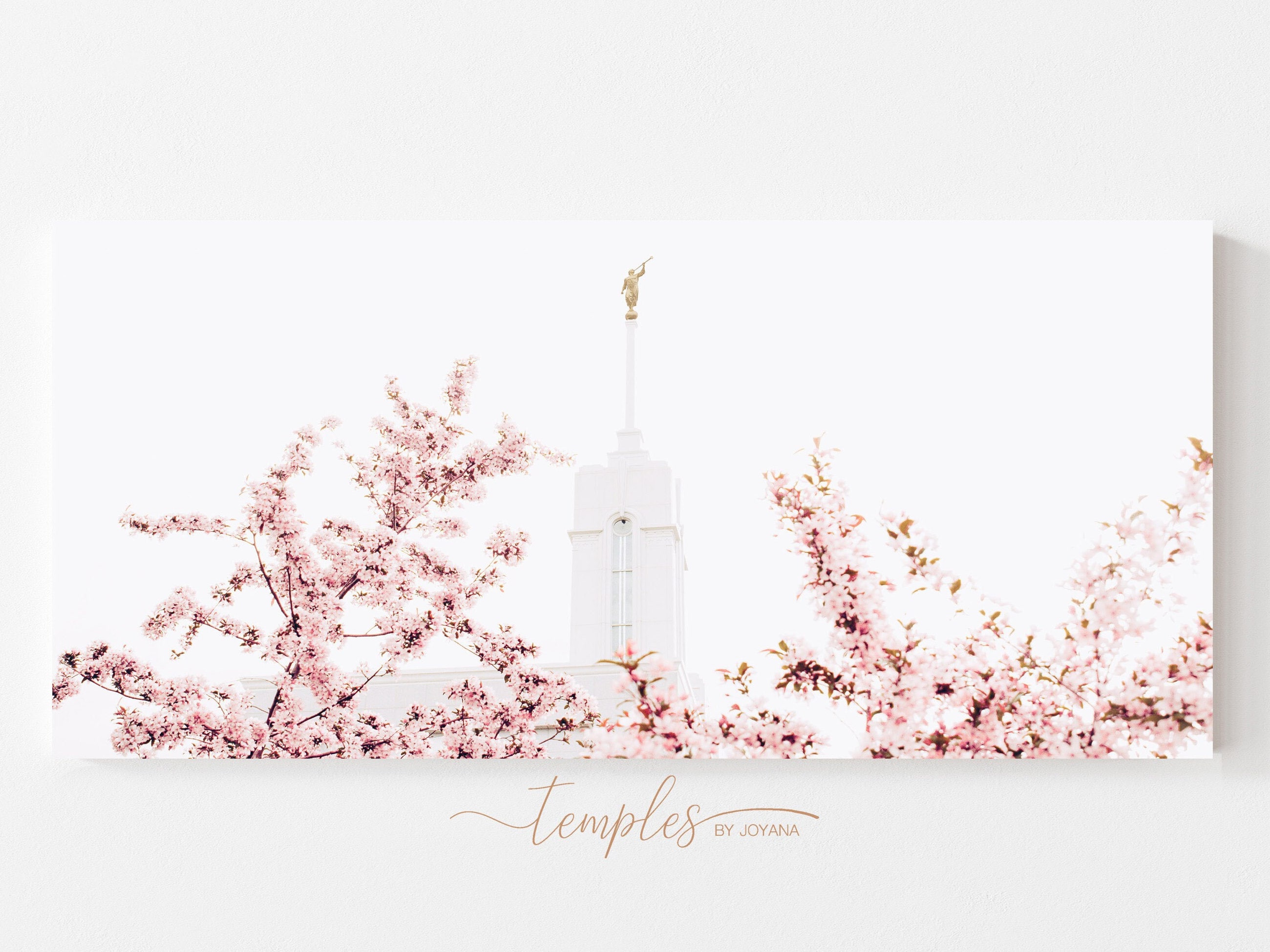 Cherry Blossom, Moroni LDS Temple Print Temple Photo, Artistic Finish ...