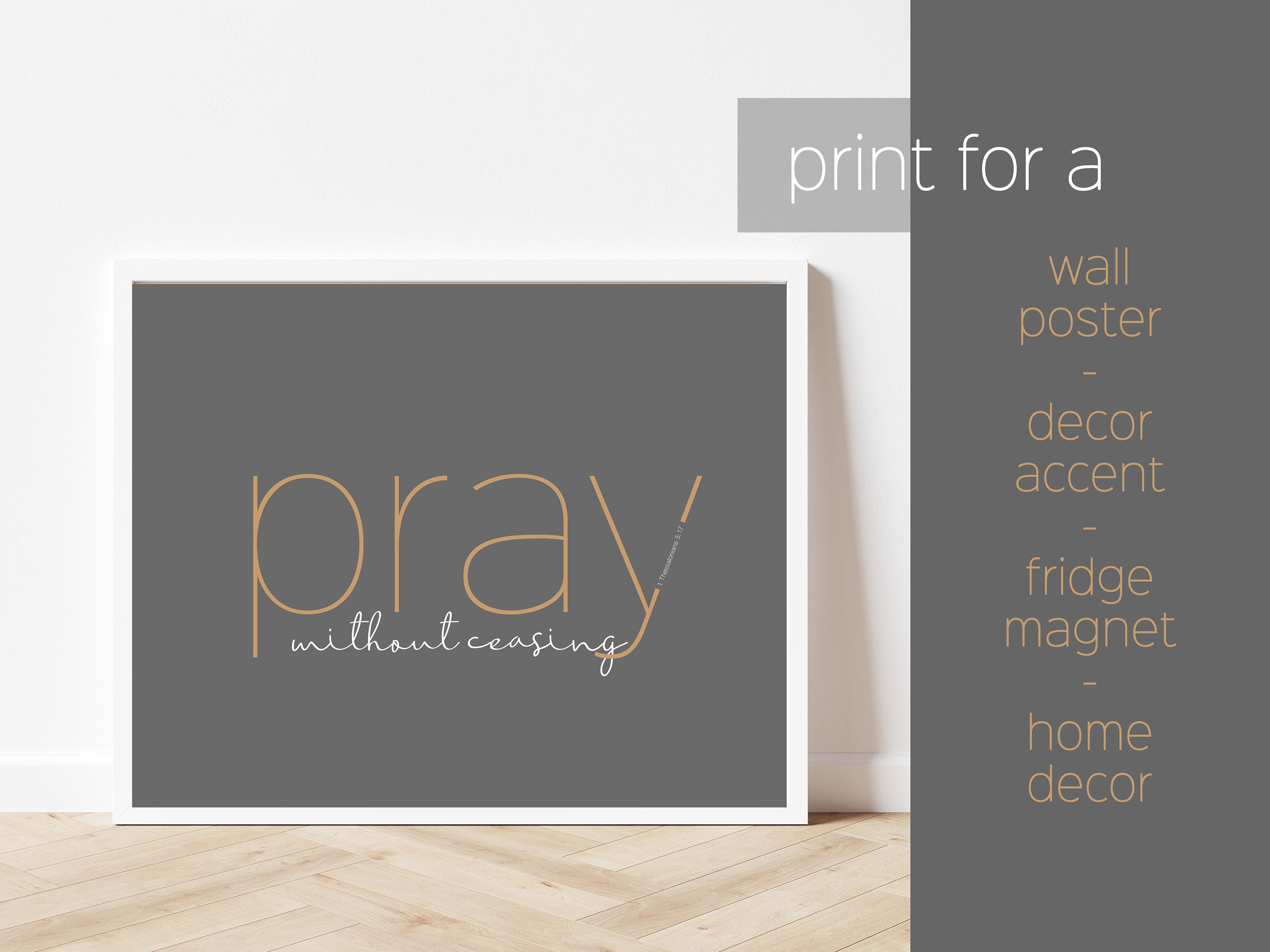 Pray Without Ceasing Religious Printable Scripture - Etsy