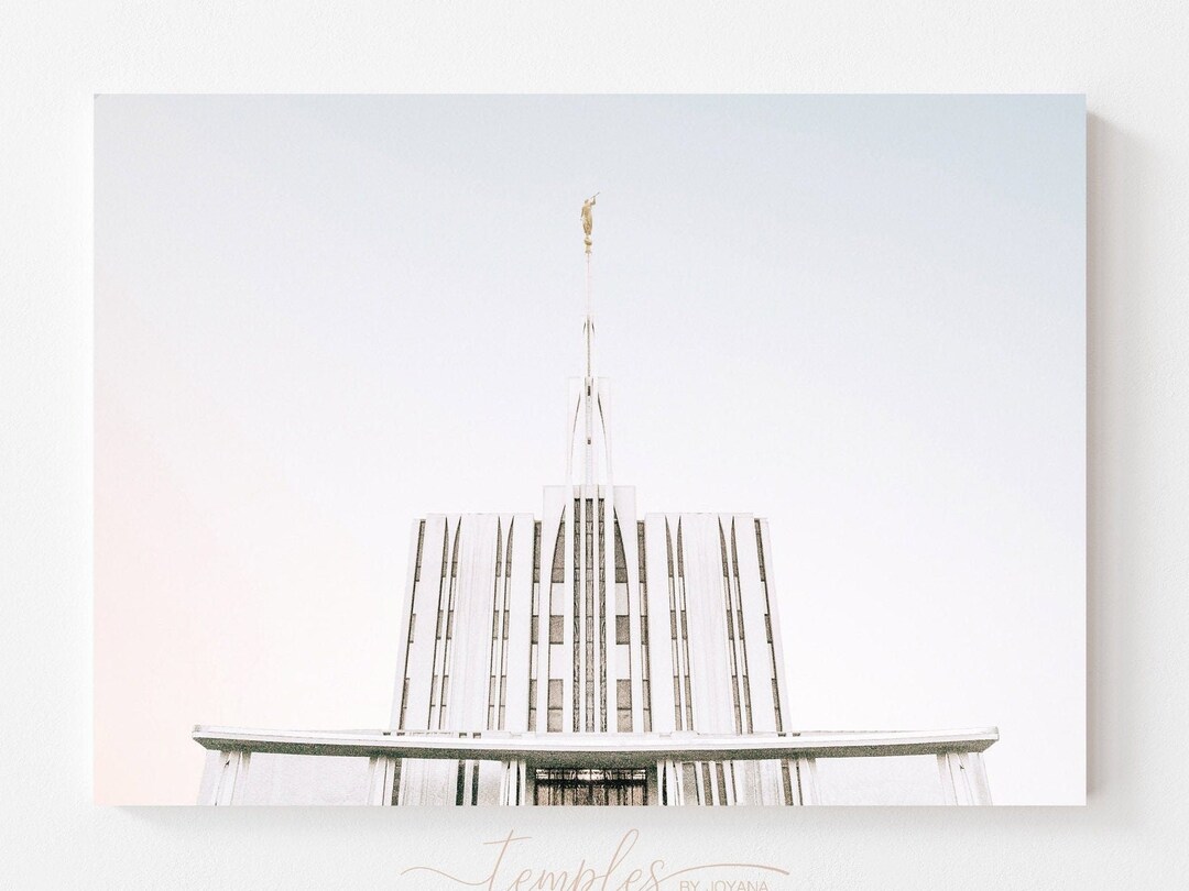 Seattle WA LDS Temple | Digital Image, Artistic Finish, White | Temple ...