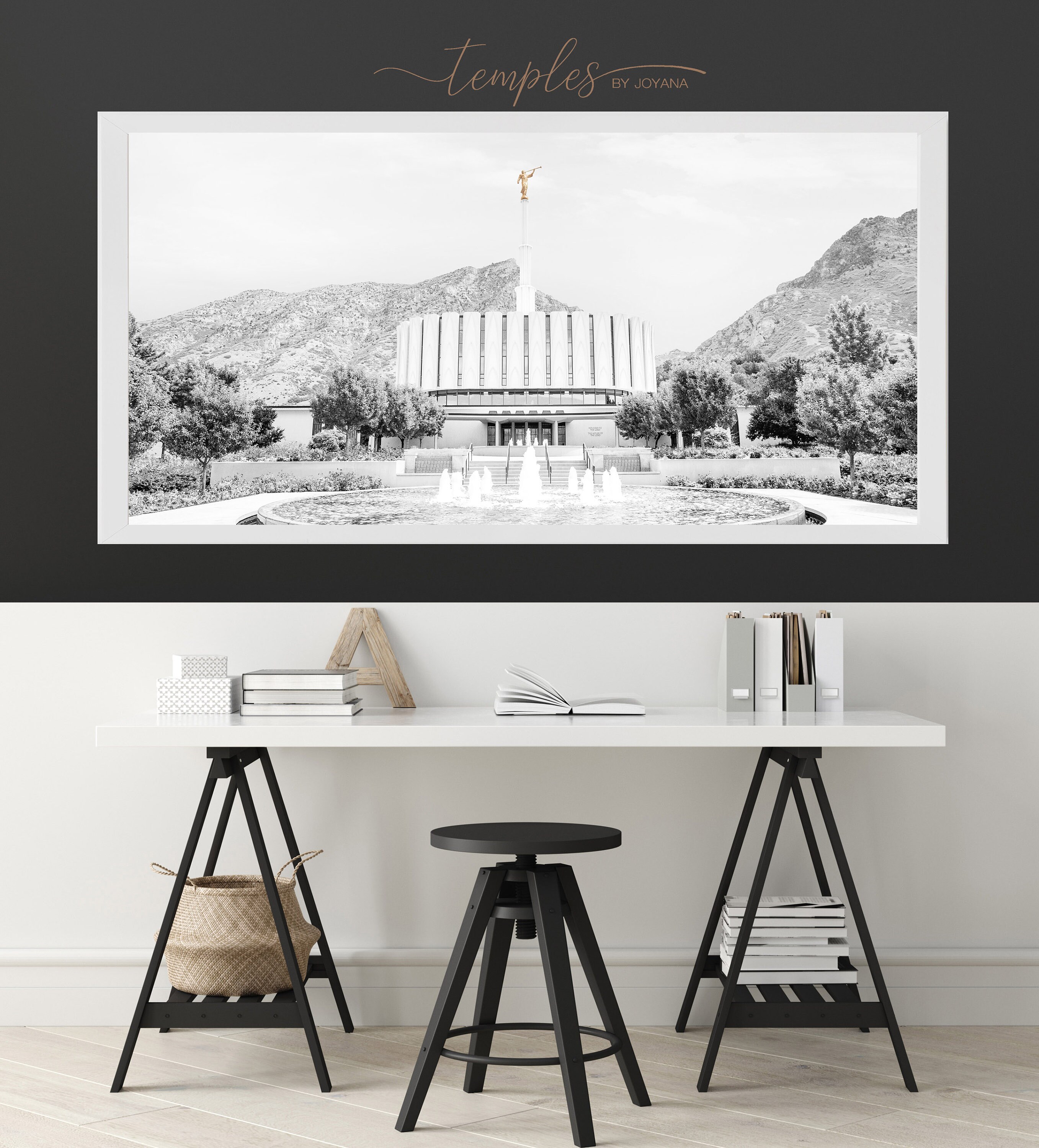 Provo UT LDS Temple Digital Print, Artistic Finish Utah Temple ...