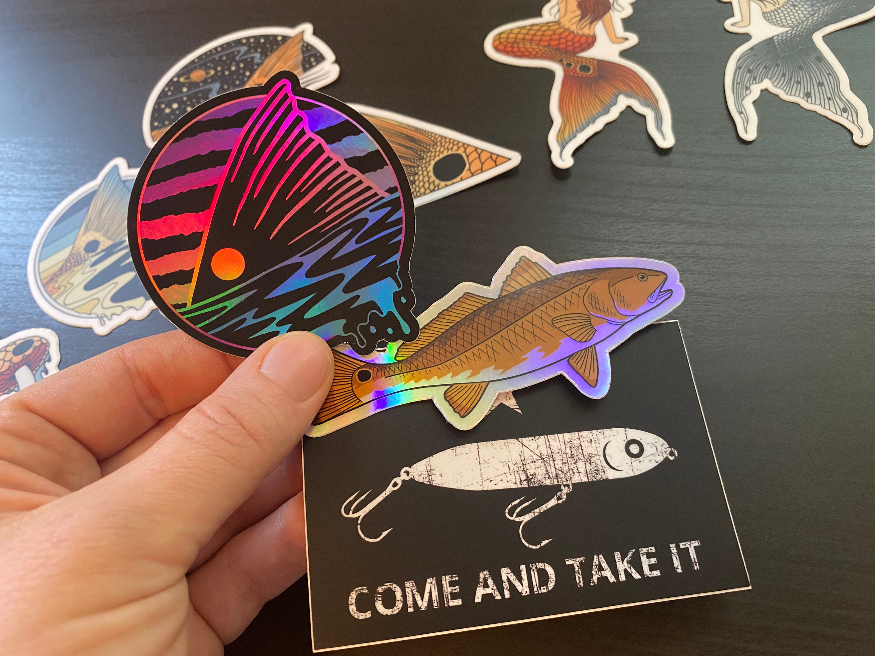 Fishing Art Sticker Pack, - Etsy