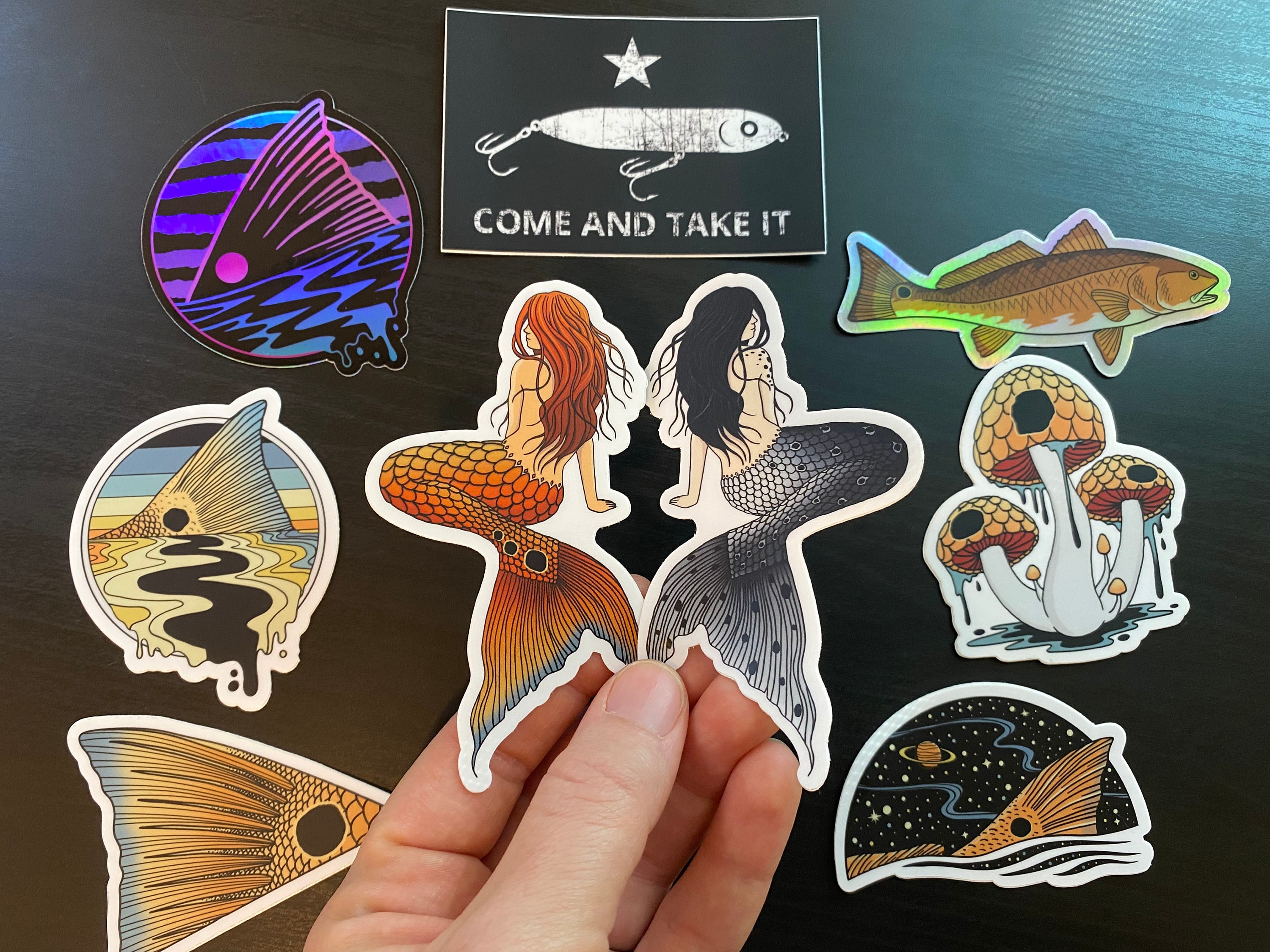 Fishing Art Sticker Pack, - Etsy