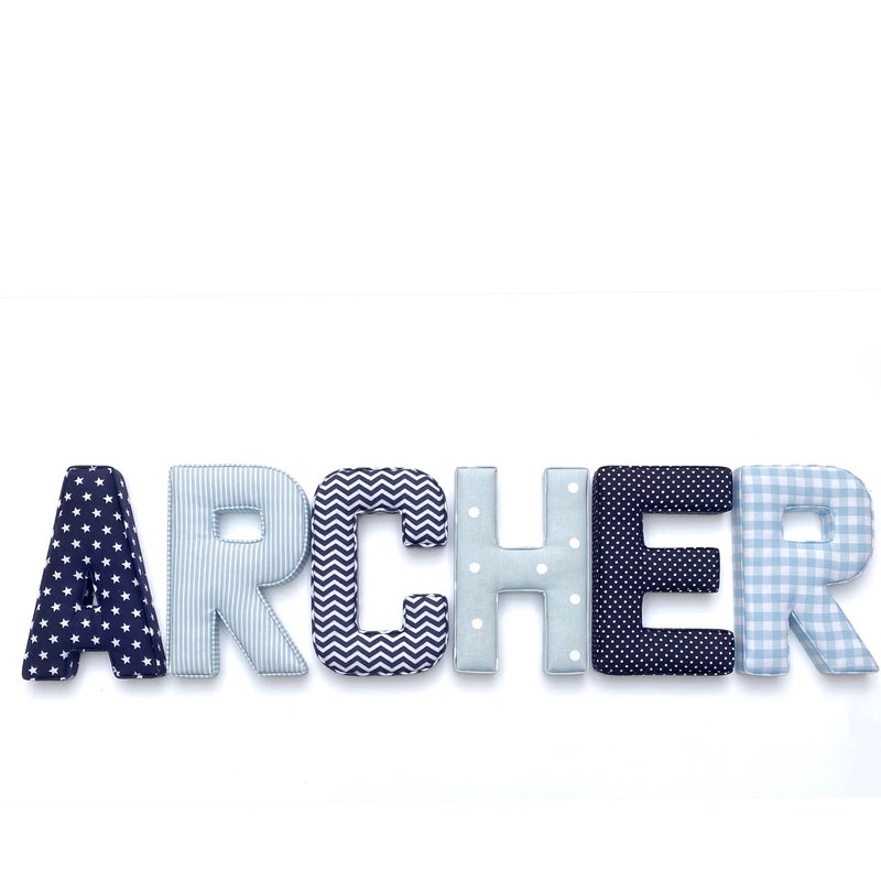 Boy Nursery Letters - Etsy