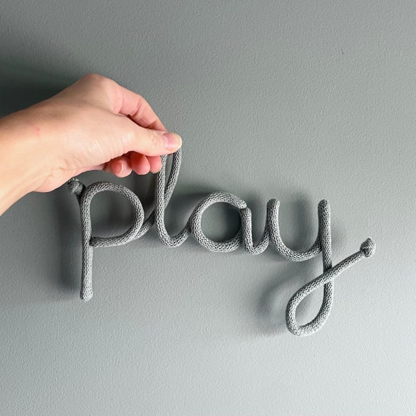 Knitted Wire Word Art - Etsy