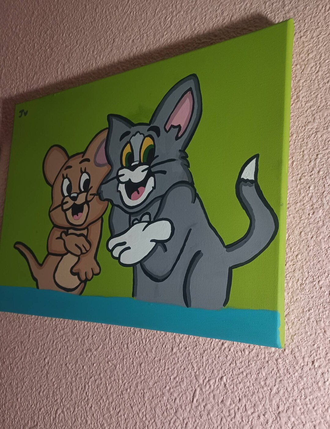 Tom & Jerry Painting, 14x11 Canvas Wall Art,nursery Decor, Wall Decor ...