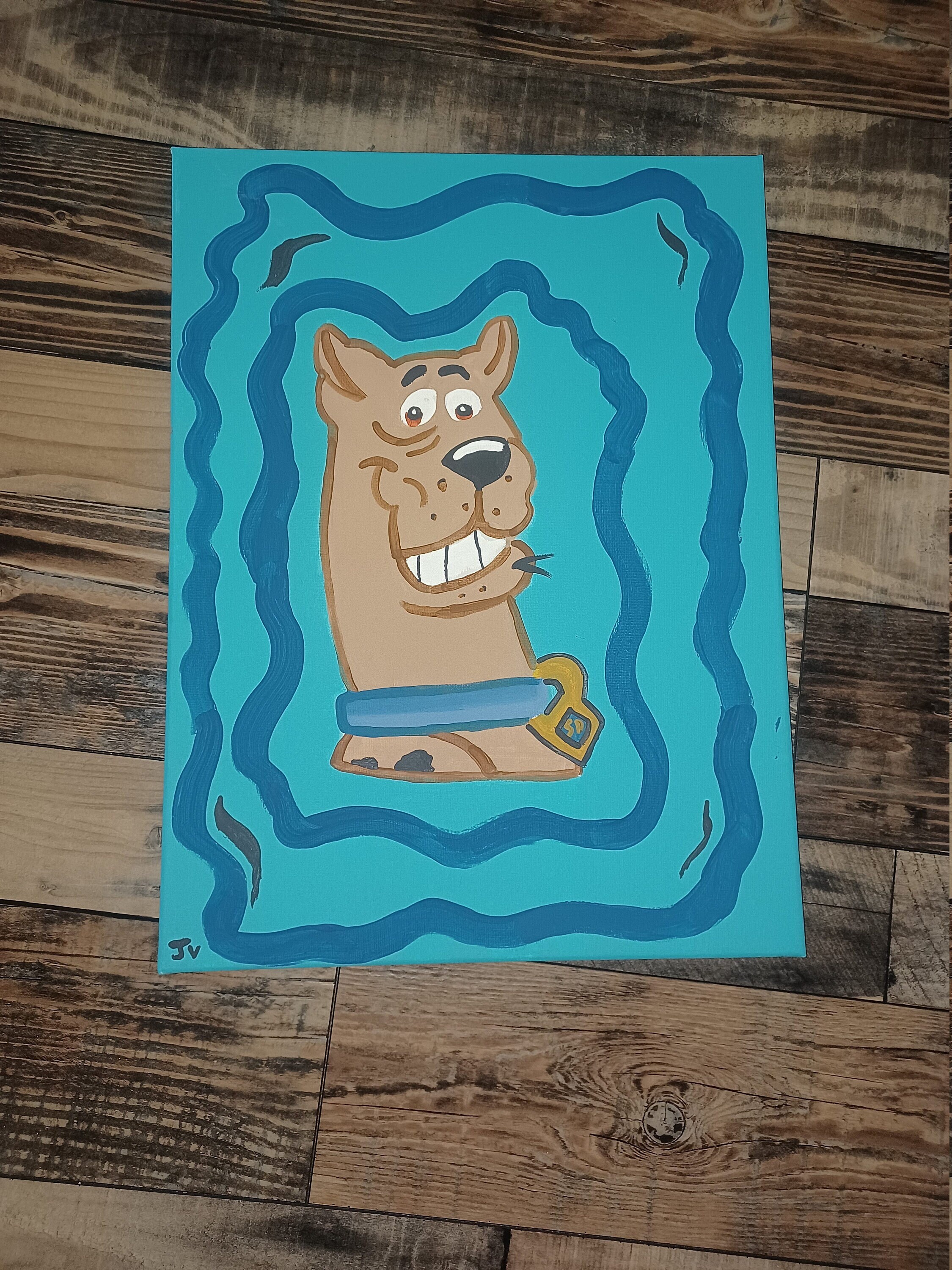 Scooby Doo Painting, 14x11 Canvas Wall Art,nursery Decor, Wall Decor ...