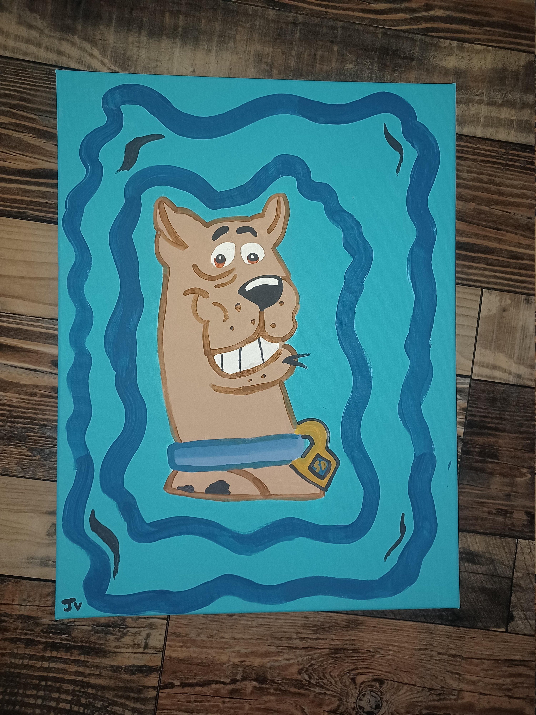 Scooby Doo Painting, 14x11 Canvas Wall Art,nursery Decor, Wall Decor ...