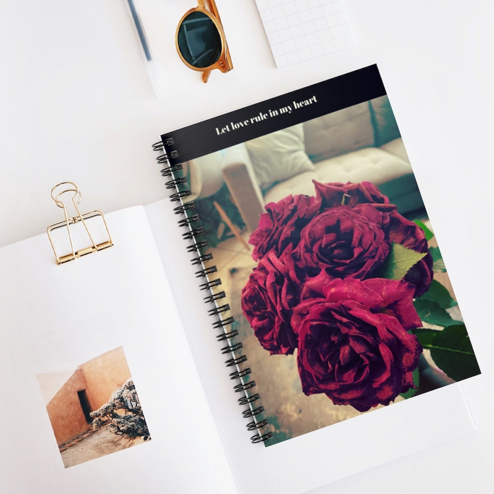 Red Spiral Notebook Ruled Line | Etsy