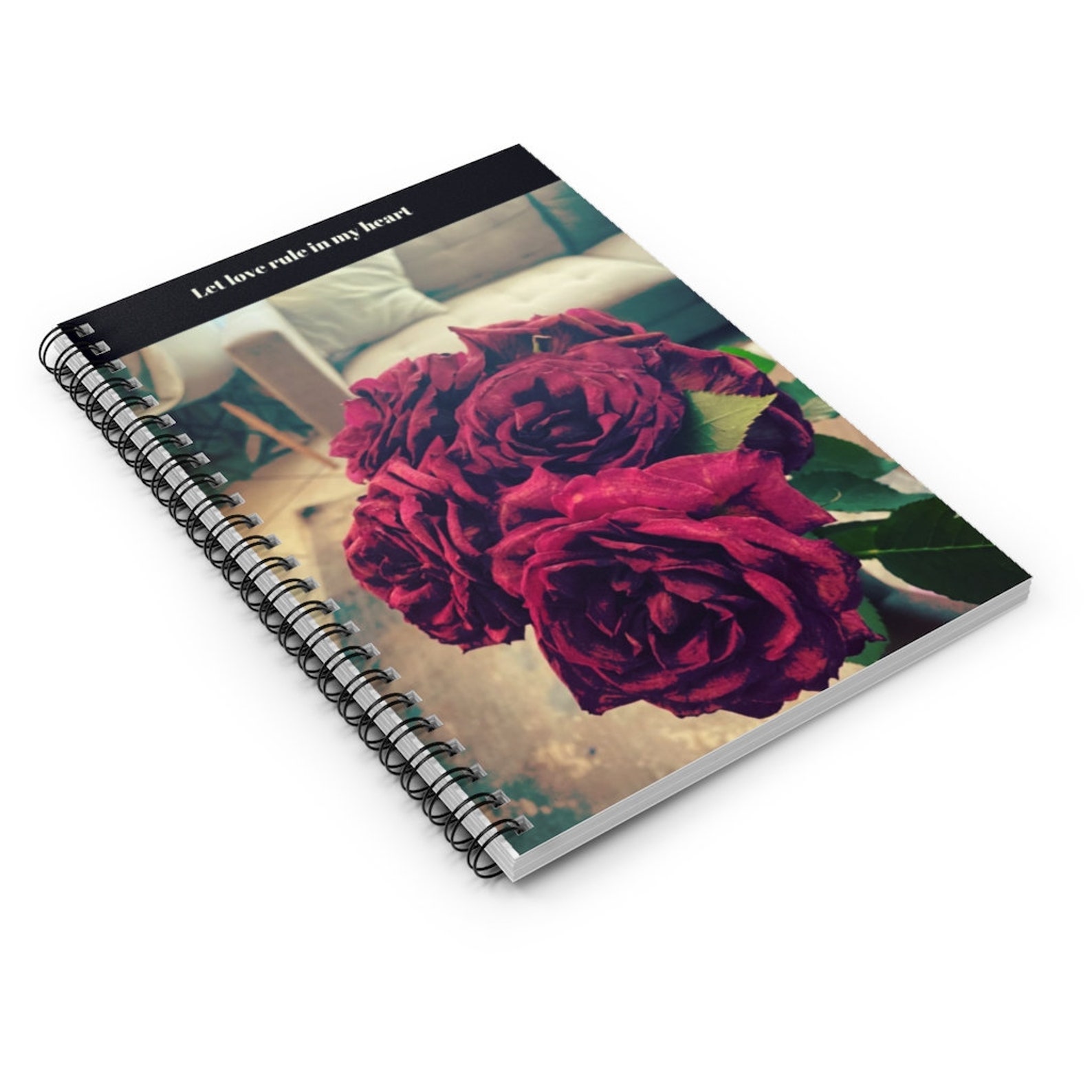 Red Spiral Notebook Ruled Line | Etsy