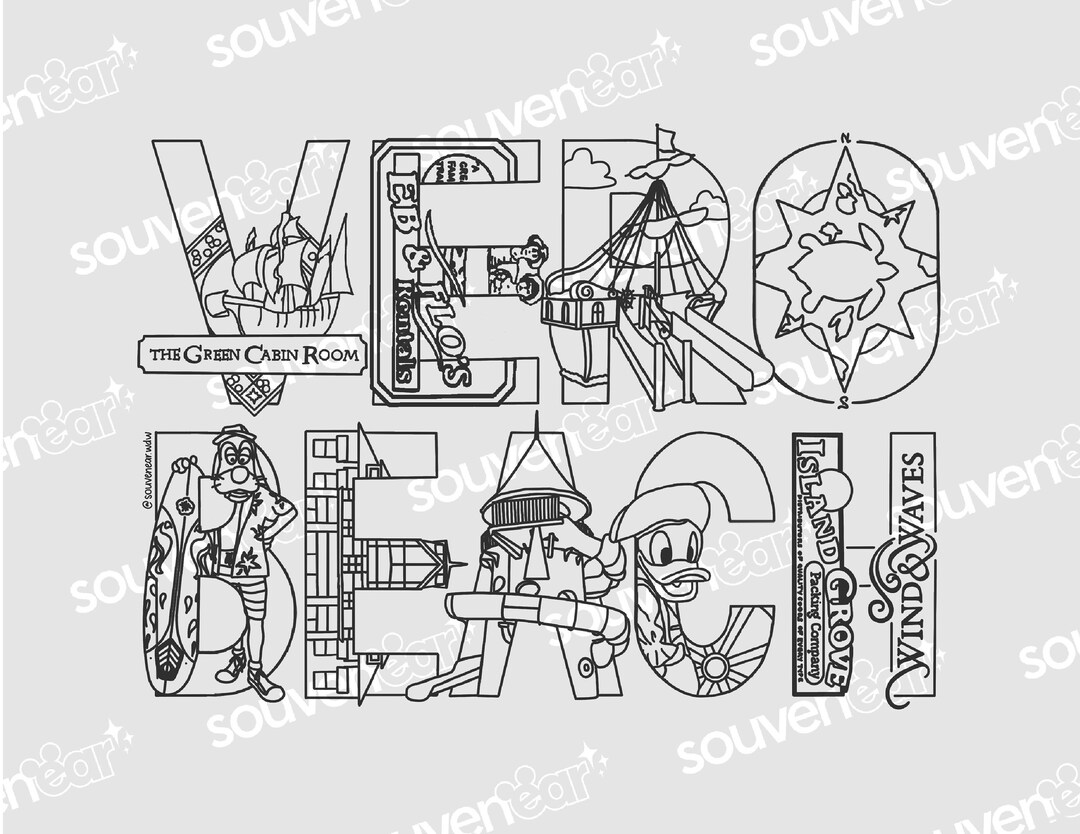 DVC Vero Beach Resort Coloring Sheet - Etsy