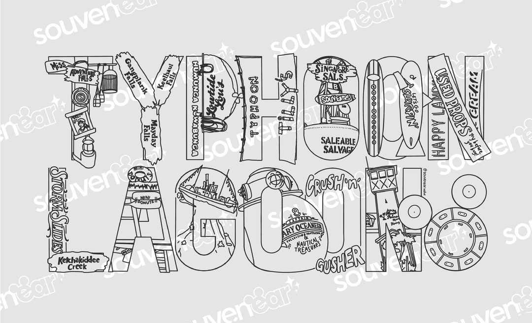 Typhoon Lagoon Coloring Sheet - Etsy